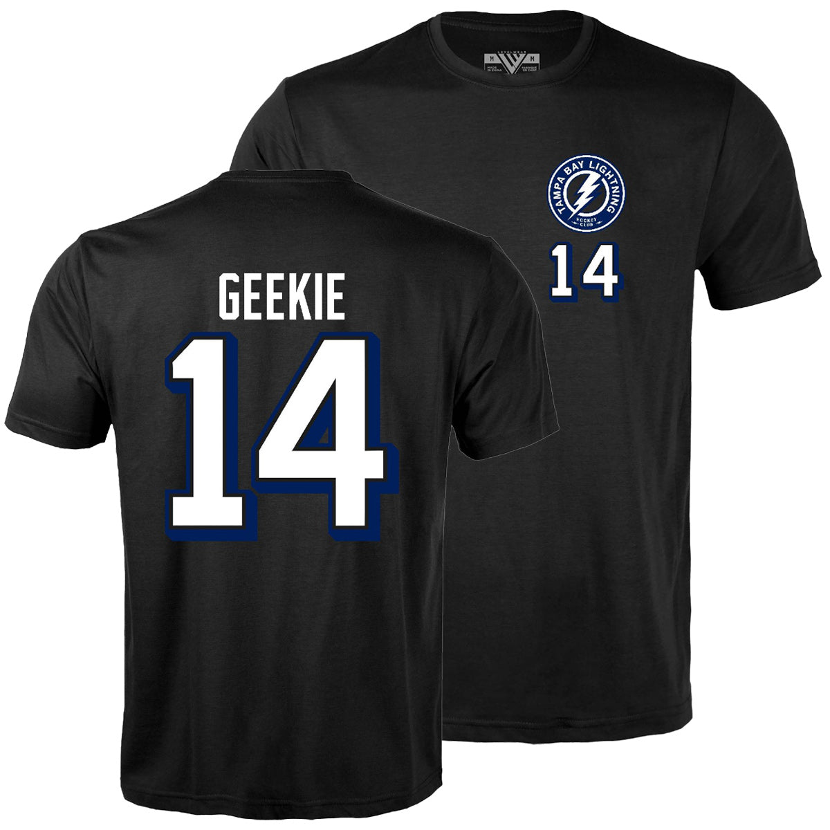 Tampa Bay Lightning Levelwear Conor Geekie Name & Number Black Tee