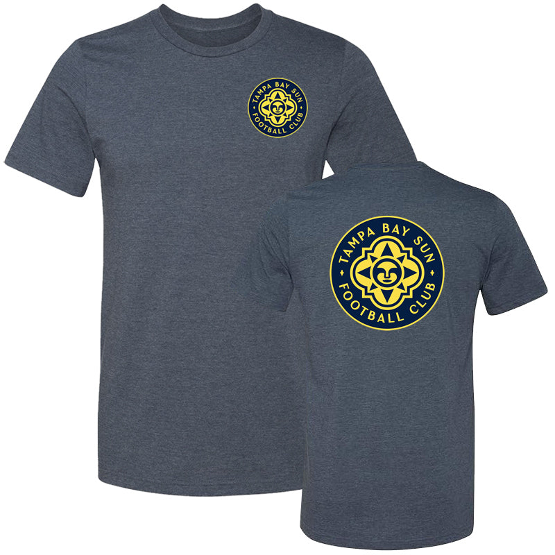 Unisex Tampa Bay Sun FC Heather Navy Dual-blend Tee
